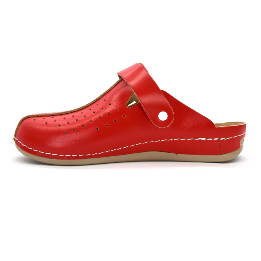 KLOMPE, BIANCOMOLINA, Crvena, Koža, JBEF