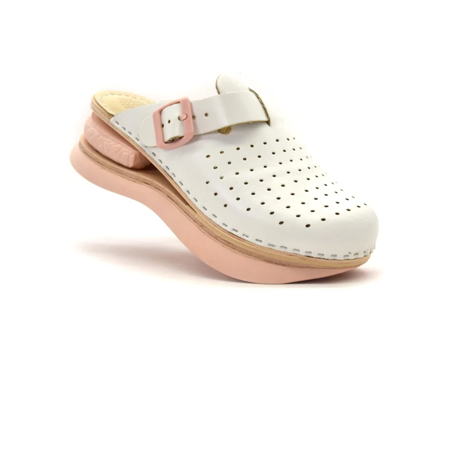 KLOMPE S JASTUKOM, BIANCOMOLINA, Bijela, Koža, JHFD